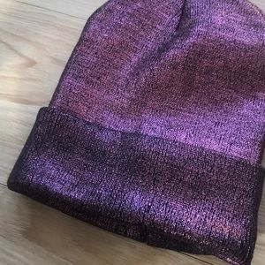 Accessories | Metallic Pink Purple Wine Colored Winter Hat | Poshmark
